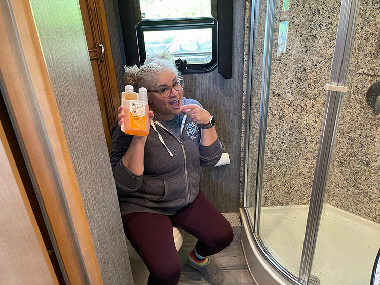 Liquified RV Toilet Bowl Cleaner | Safe, Enzyme-Based Citrus Cleaner ...